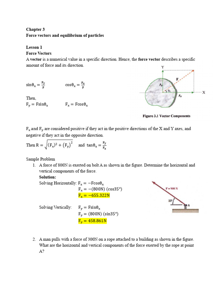 Chapter 3 Lesson 1 and 2 | PDF | Force | Motion (Physics)