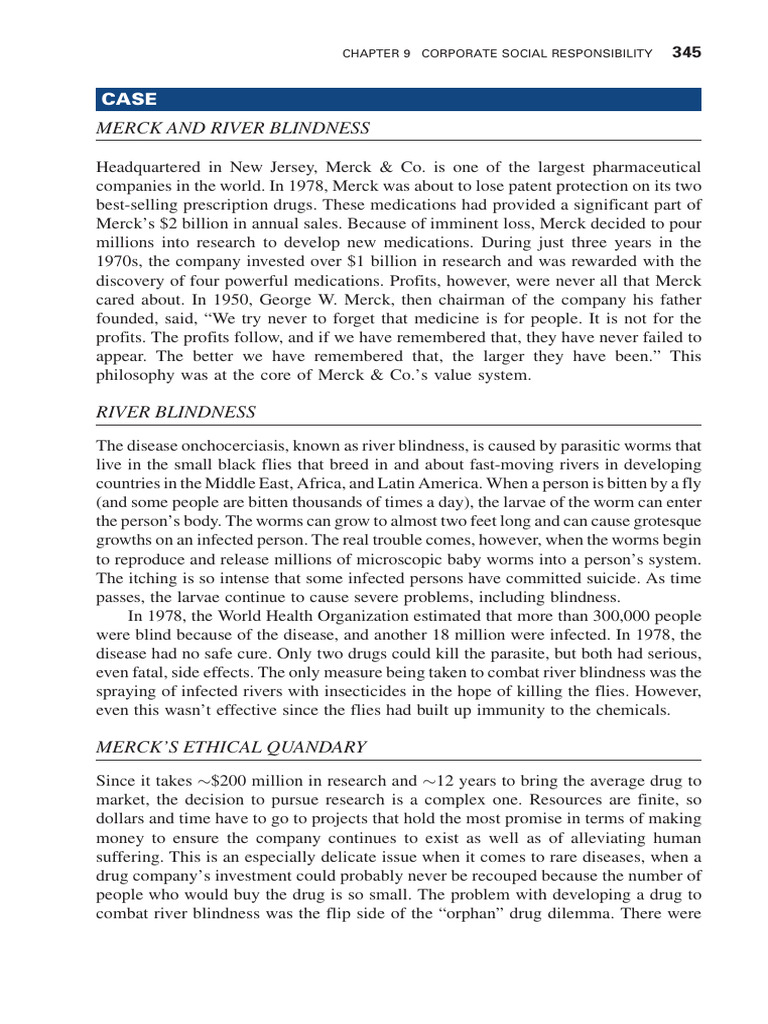 MERCK and River Blindness | PDF