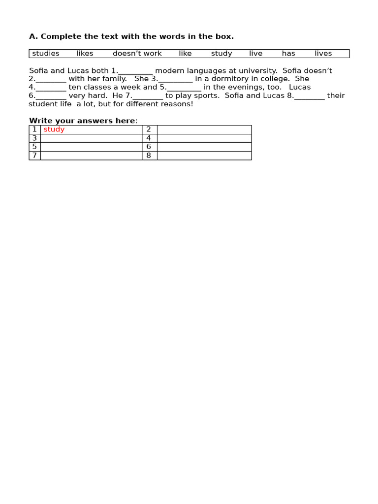 Unit 2 Worksheet (2) - 副本 | PDF