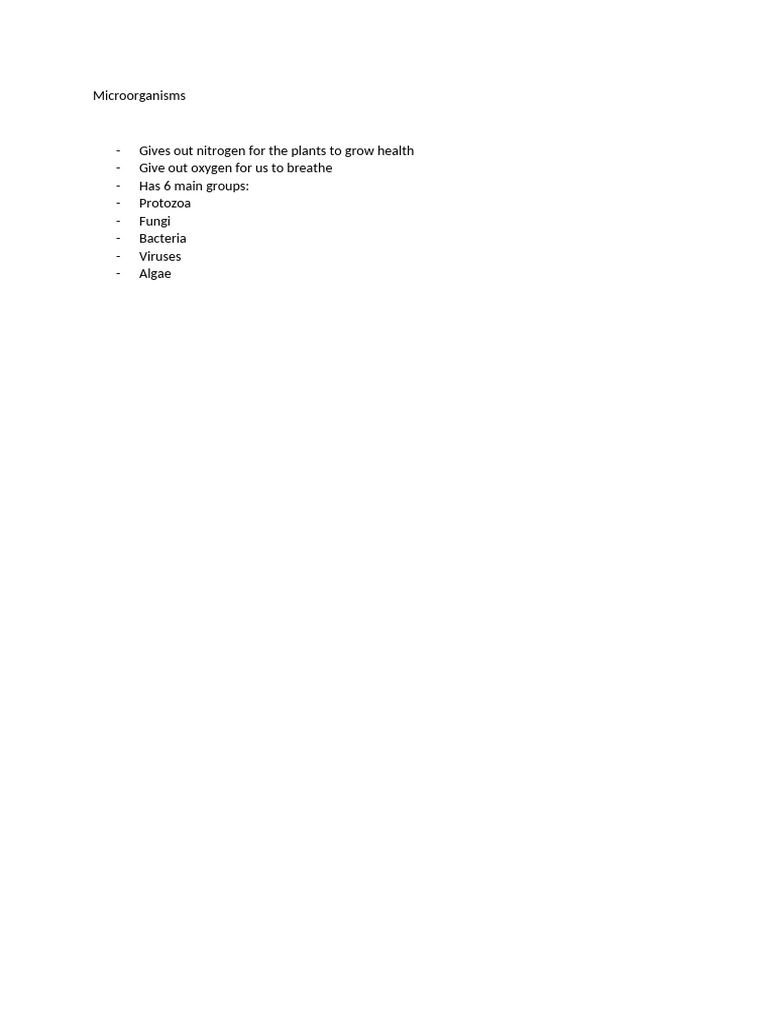 Overview of Microorganisms and Their Roles | PDF