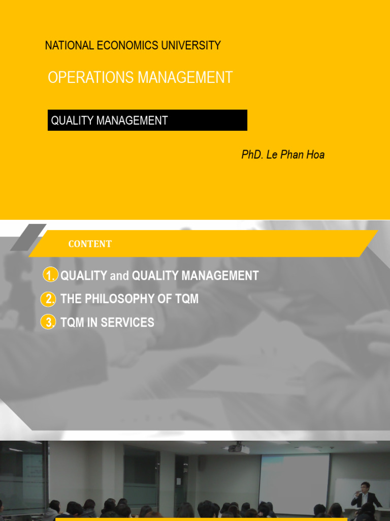 Chap7-Quality Management | PDF | Quality Management | Pricing