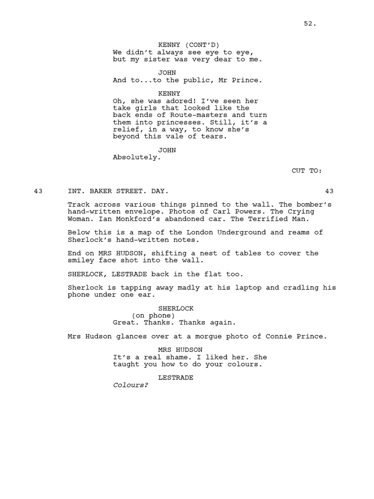 Sherlock Script 어떤 부분 | PDF