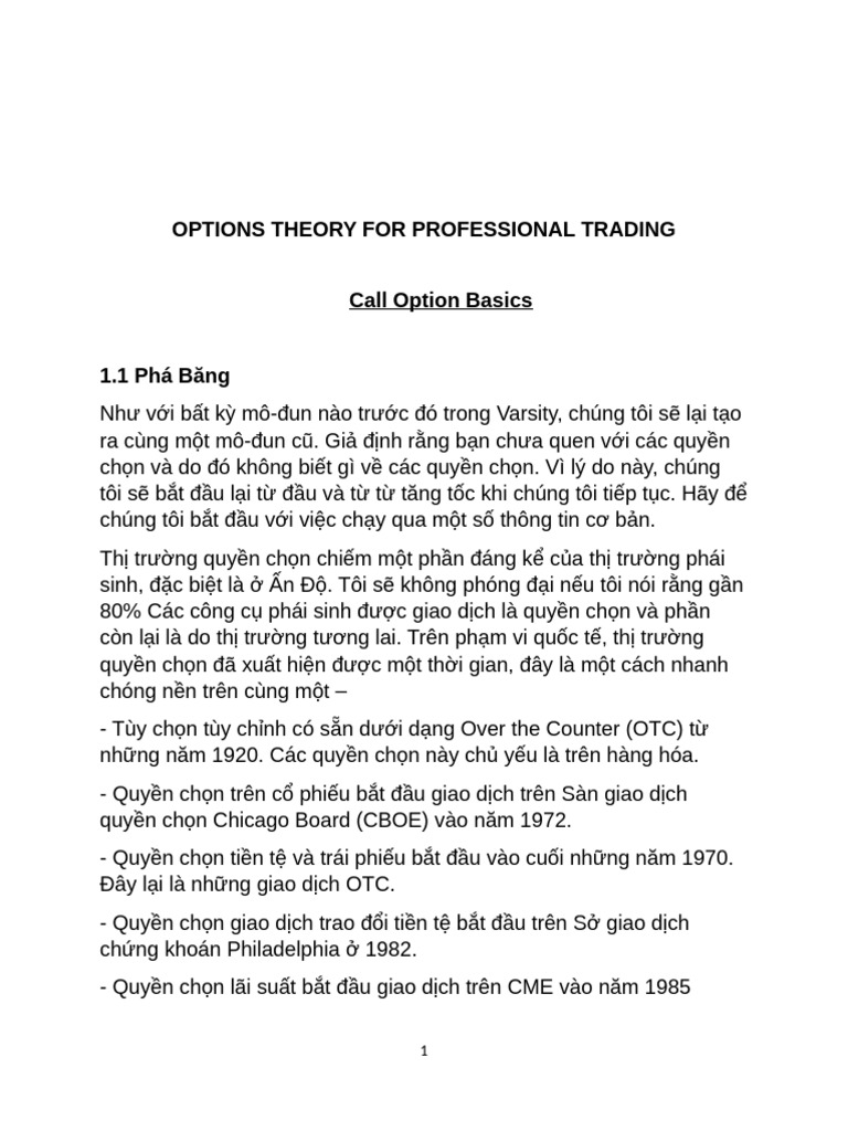 Module 5 Options Theory For Professional Trading | PDF