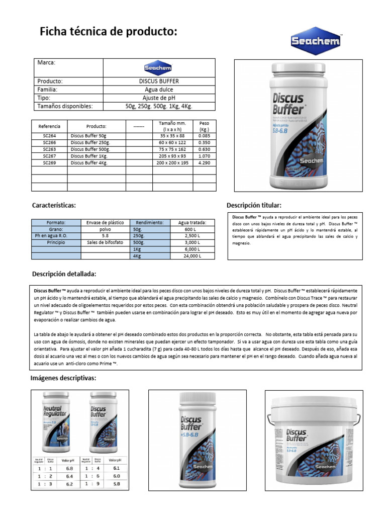 Discus Buffer FT | PDF | Agua | Materiales