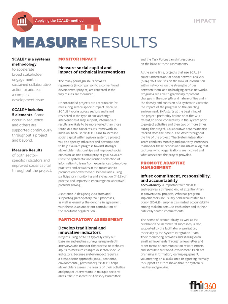 Measuring Impact with SCALE+ Method | PDF | Social Capital | Governance