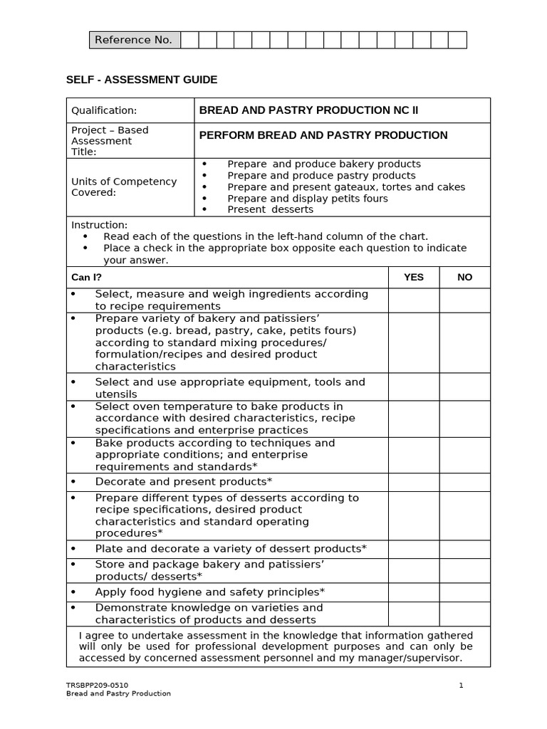 SAG - Bread and Pastry Production NC II - Amended | PDF | Cakes | Bakery