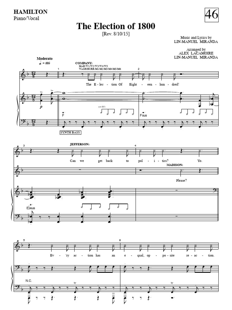 The Election of 1800 - Hamilton | PDF