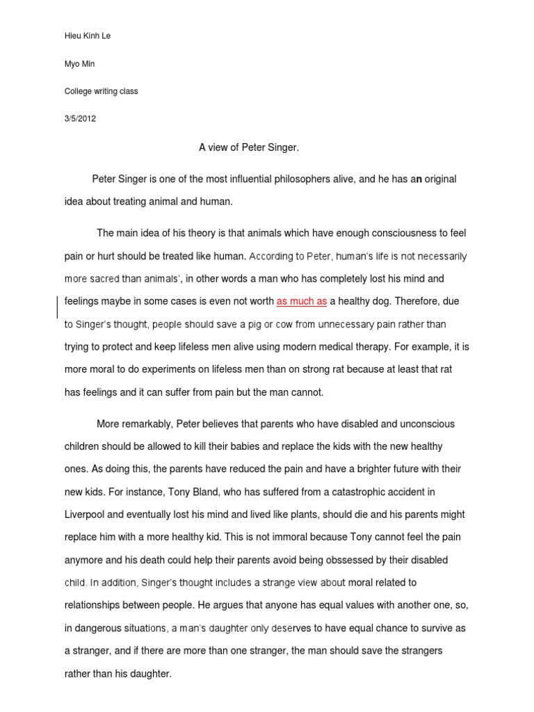 Peter Singer - Animal Liberation | PDF | Animal Rights | Pain