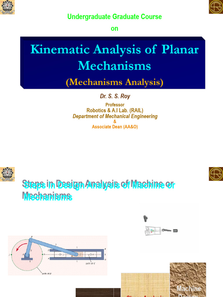 Mechanism Btech KINEMATICS 2022 | PDF | Kinematics | Euclidean Vector
