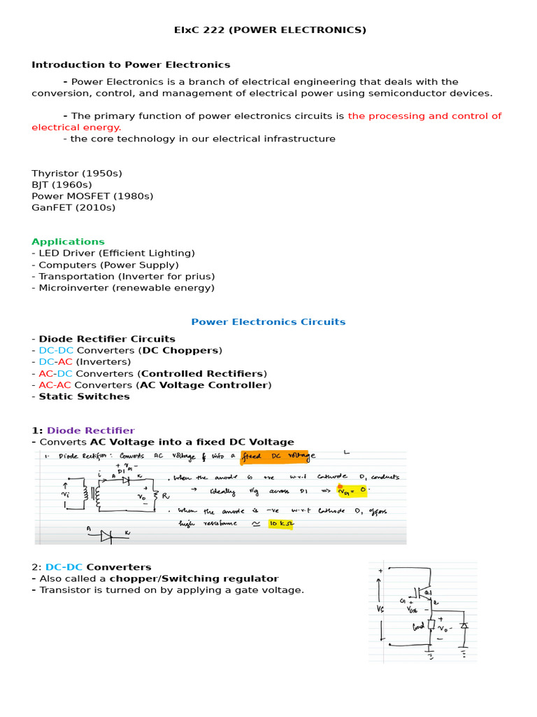 Power Electronics Overview and Applications | PDF | Power Electronics ...