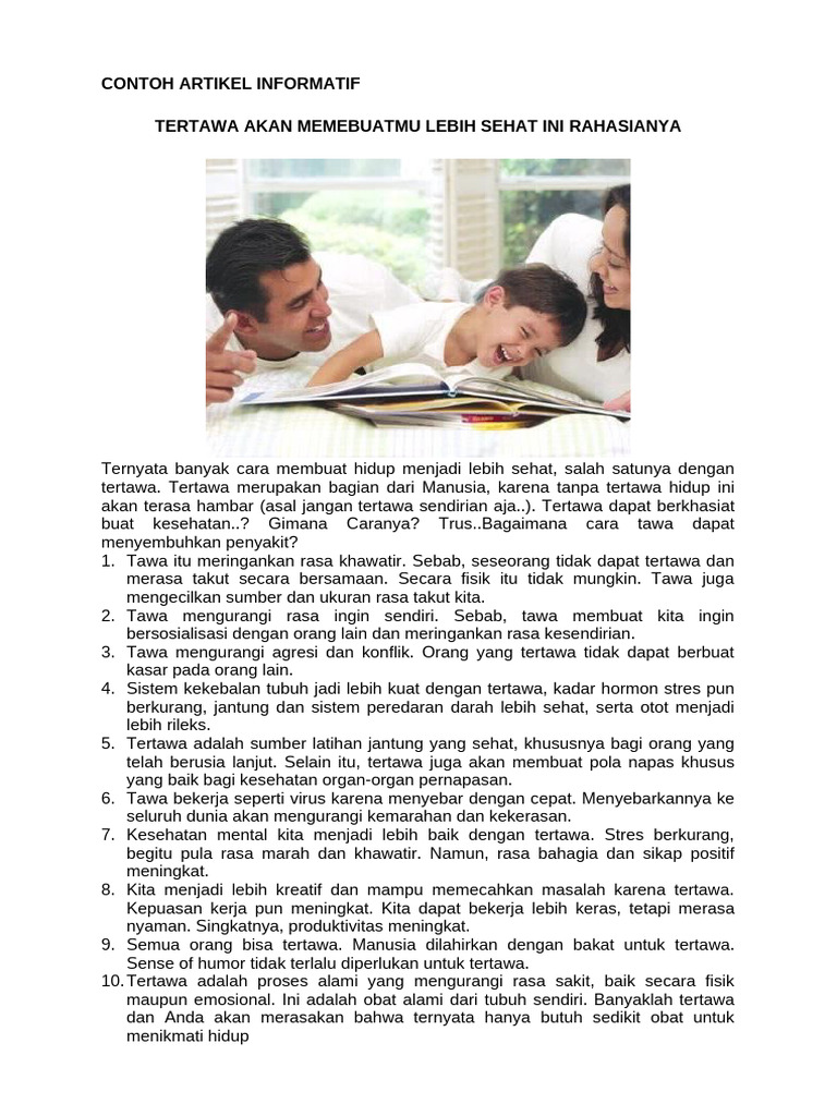 CONTOH ARTIKEL INFORMATIF | PDF
