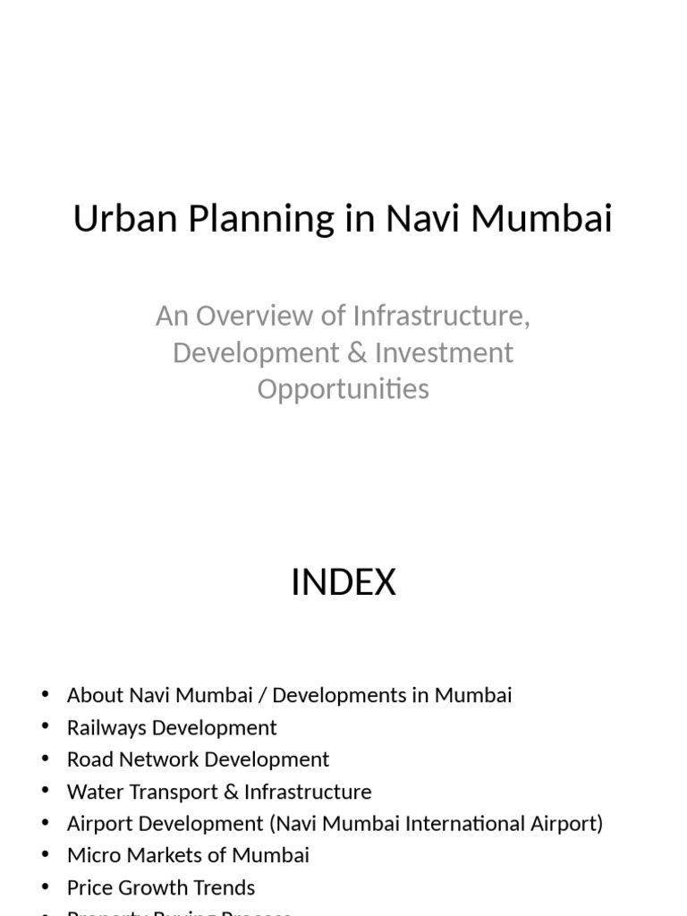 Navi Mumbai Urban Planning Insights | PDF