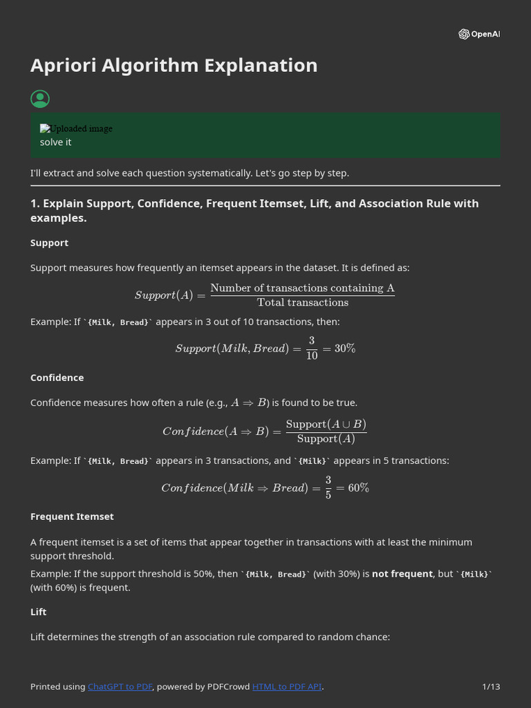 Apriori Algorithm Explanation | PDF | No Sql | Apache Hadoop
