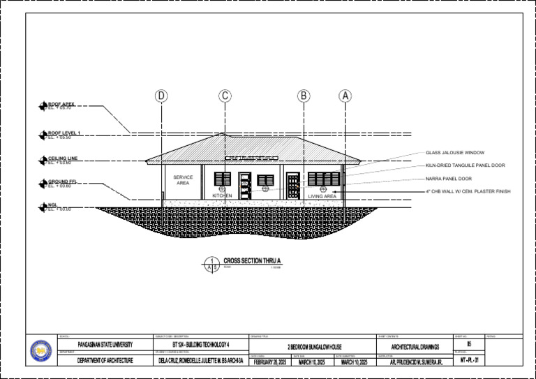 a5 Section 2br Bungalow Layout2 | PDF | Building Engineering | Architectural Design