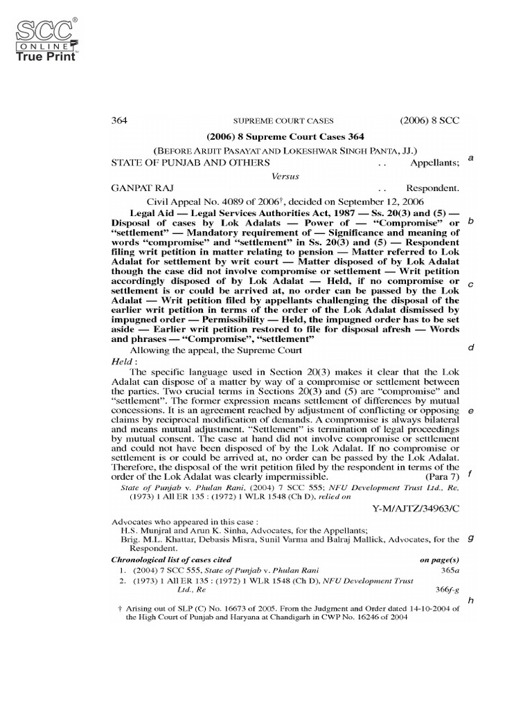 (2006) 8 SCC 364 | PDF