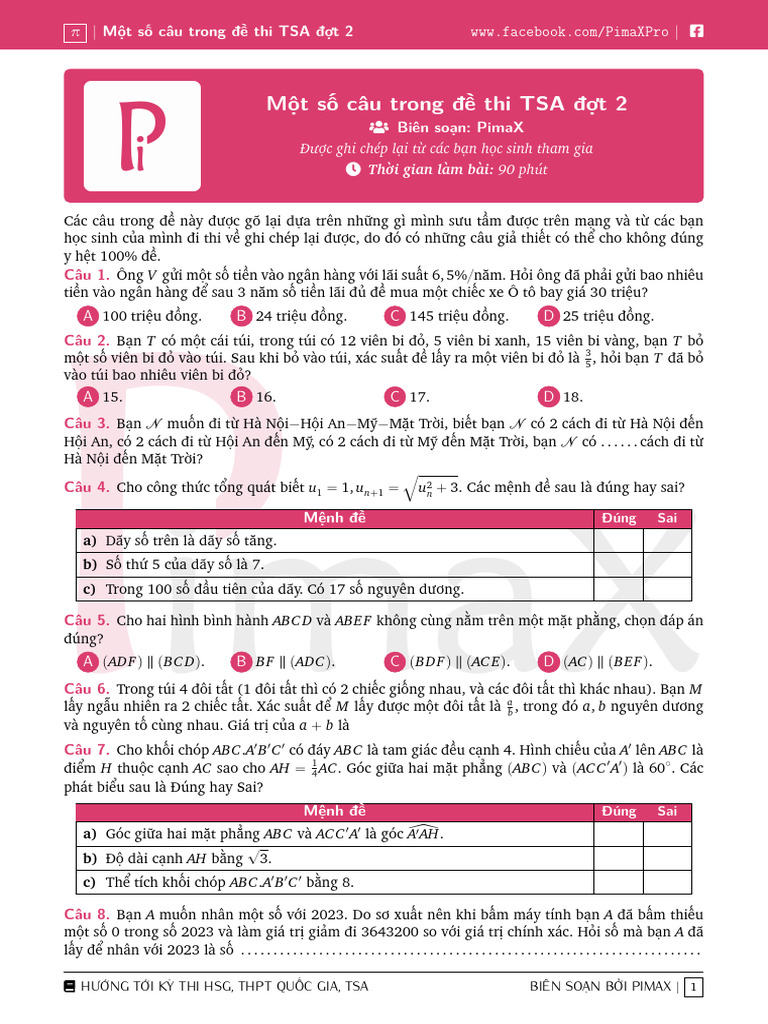 PimaX - TSA Đ T 2 | PDF