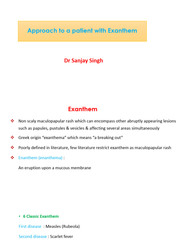 Understanding Exanthem: Types and Diagnosis | PDF | Diseases And ...