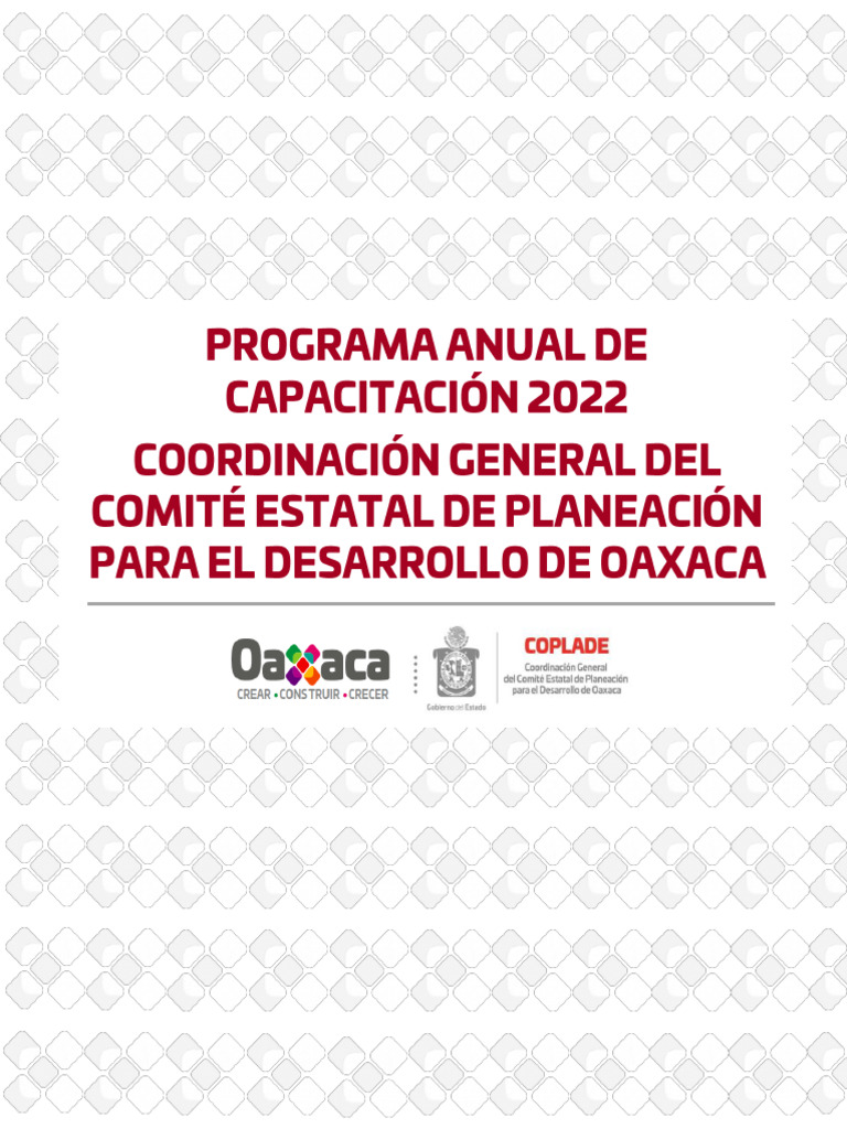 Programa Capacitacion 2022 CGCOPLADE | PDF