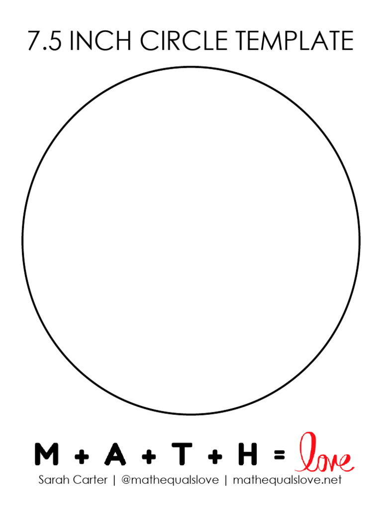 7.5 Inch Circle Template | PDF