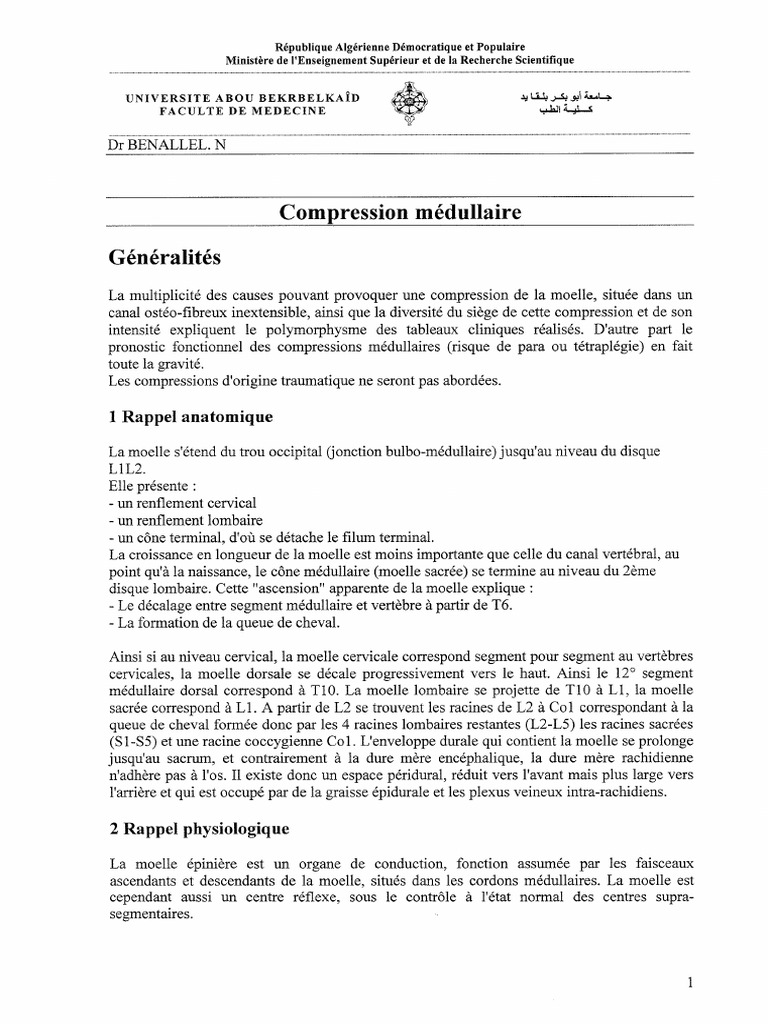13 - Compression Médulaire | PDF