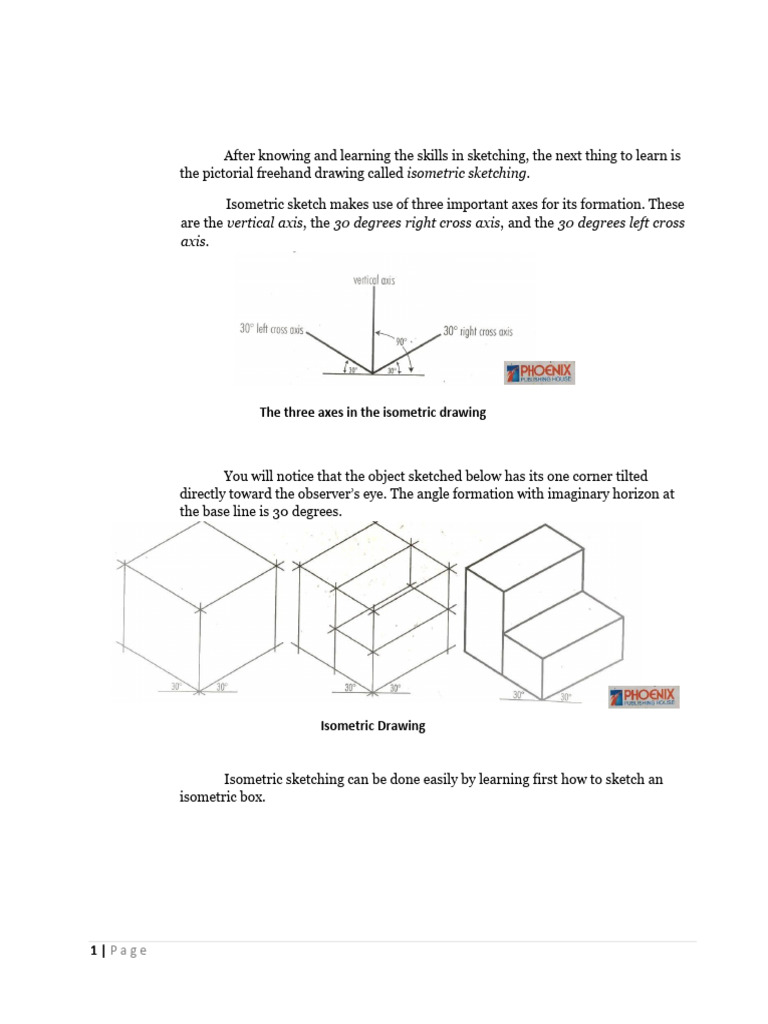 Making An Isometric Sketch 1 | PDF | Cartesian Coordinate System | Drawing