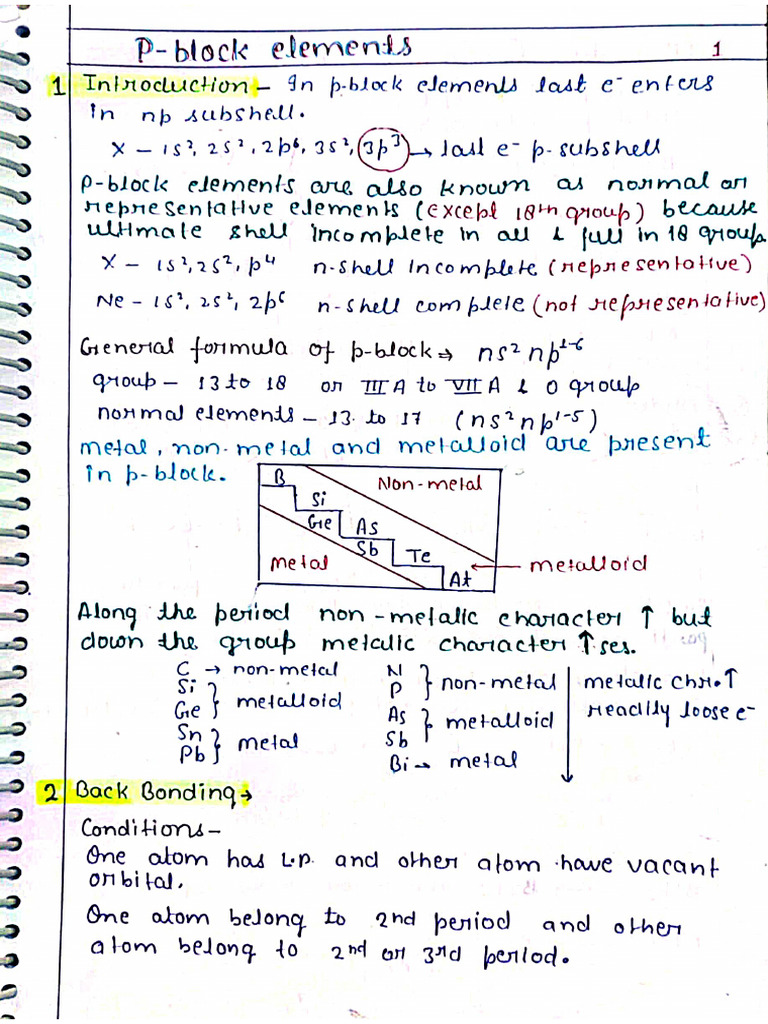 P-Block Notes by Abdullah NAUP | PDF