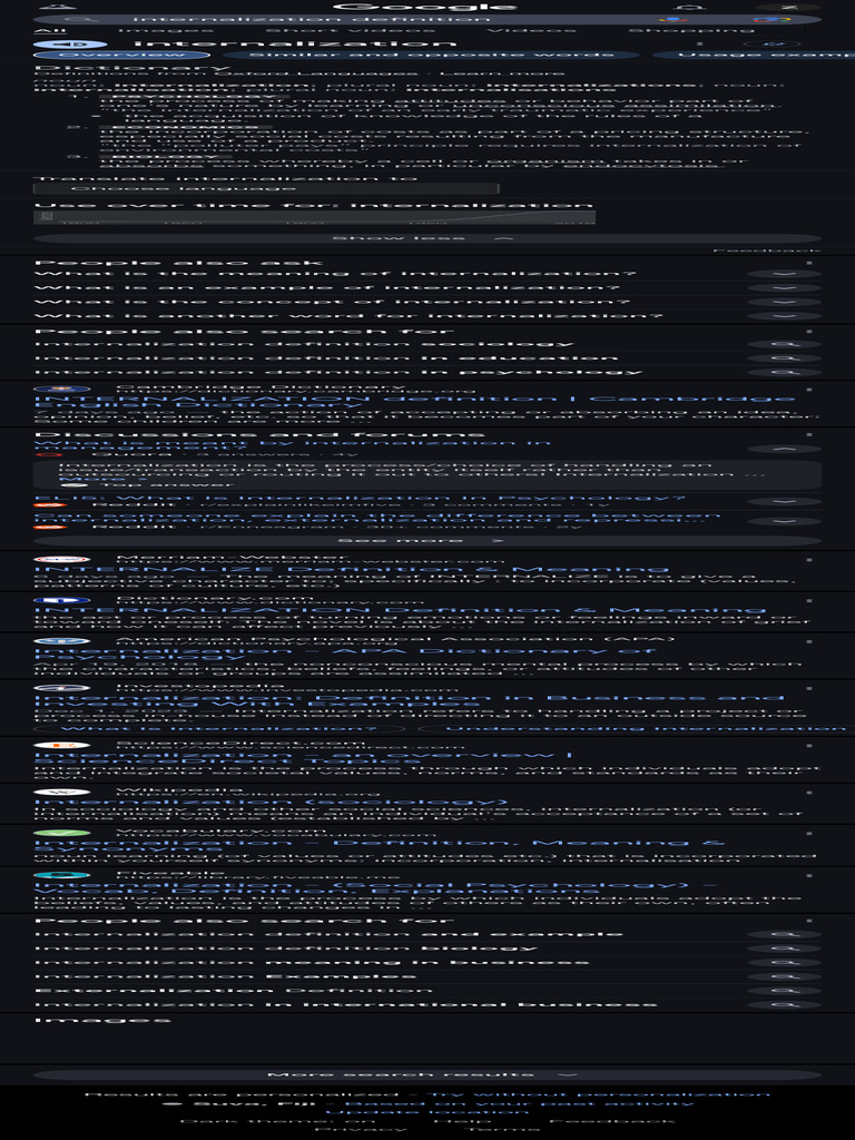 Internalization Definition Google Search | PDF | Feeling ...