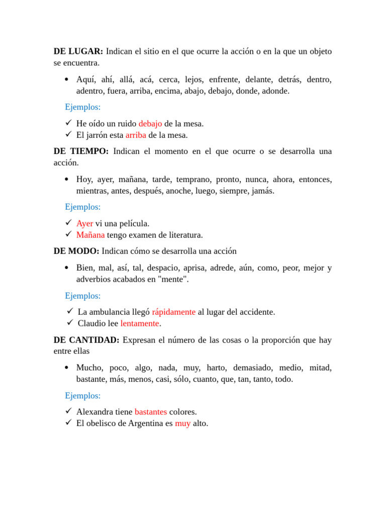 De Lugar | PDF | Adverbio