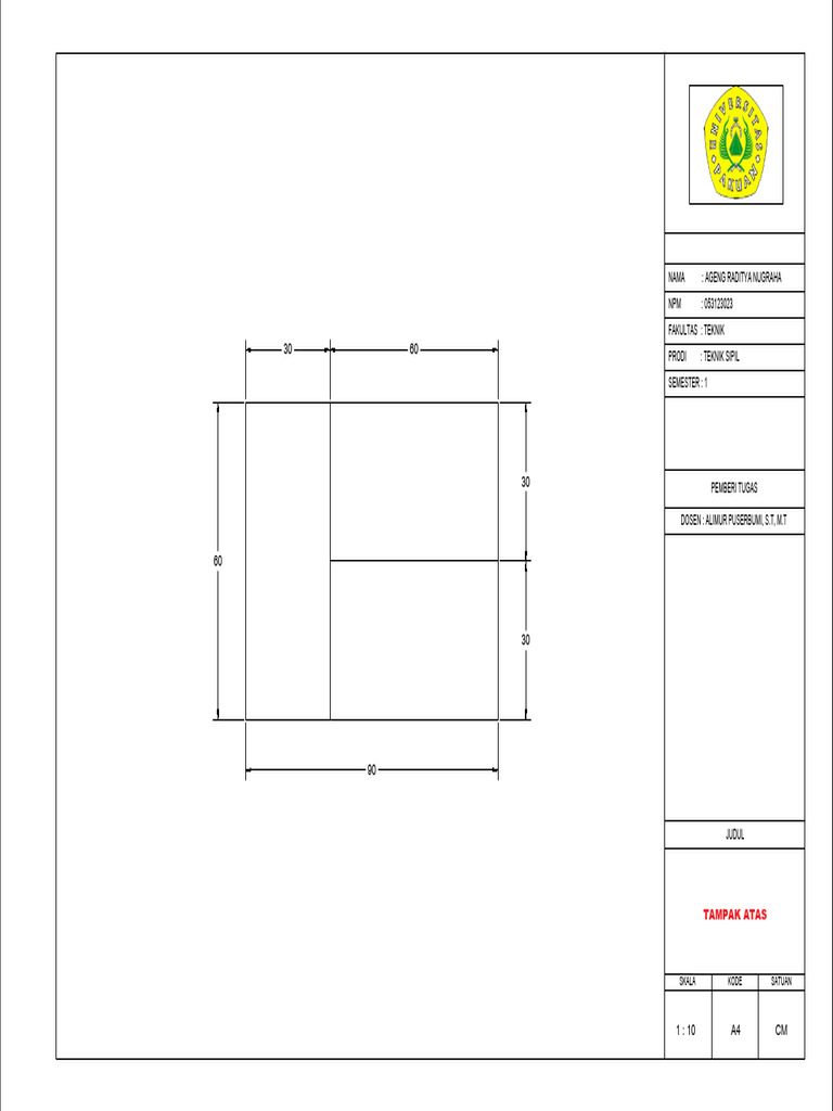 Tampak Atas Proyek Teknik Sipil | PDF