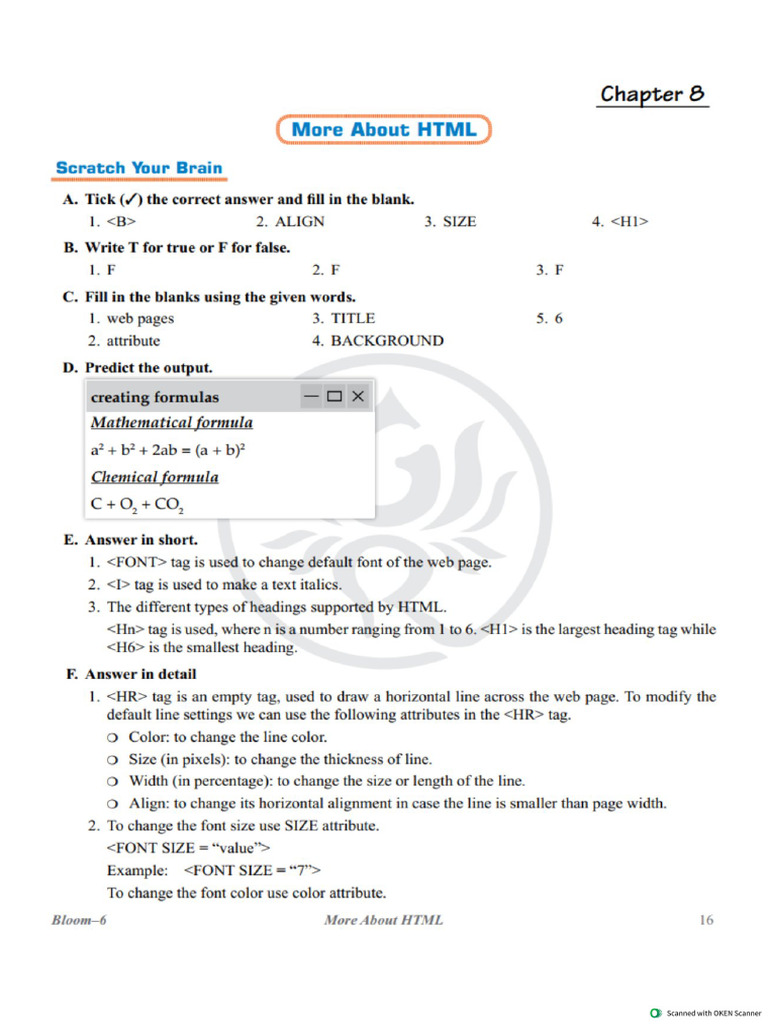 grade 6 Computer notes Ch - 8 &9 | PDF