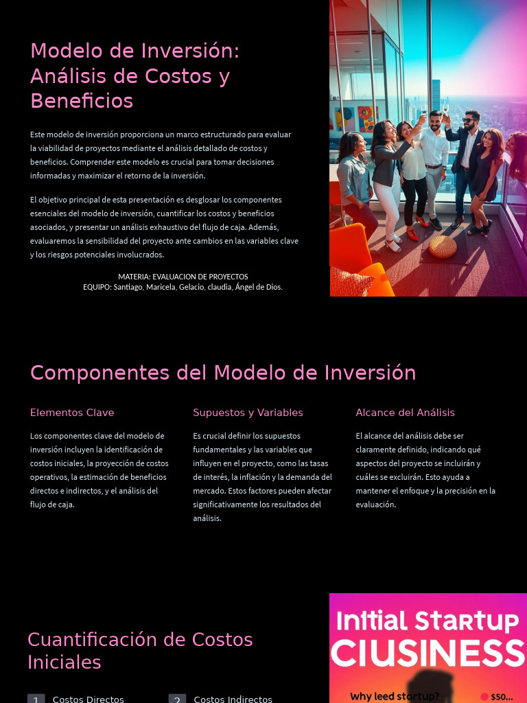 Modelo de Inversion Analisis de Costos y Beneficios | PDF | Inversiones ...