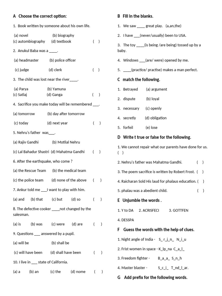 Class 7 English | PDF