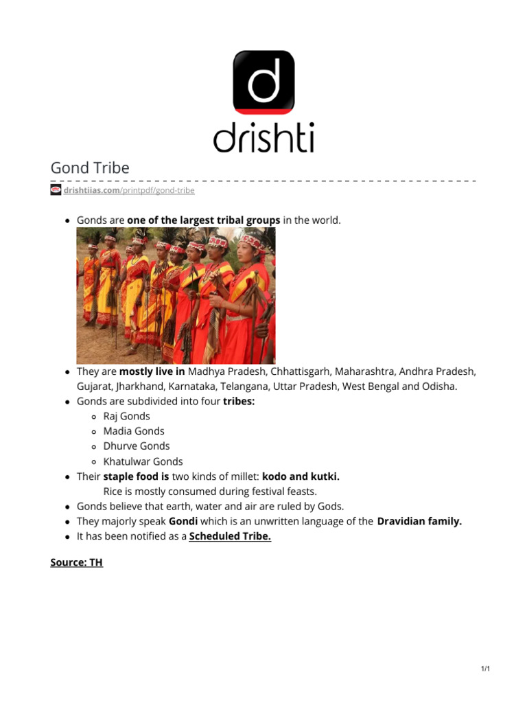 Gond Tribe | PDF