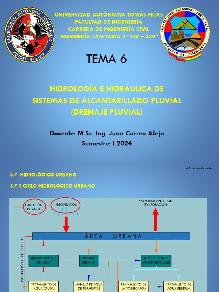 6. Drenaje Pluvial | PDF | Precipitación | Alcantarillado