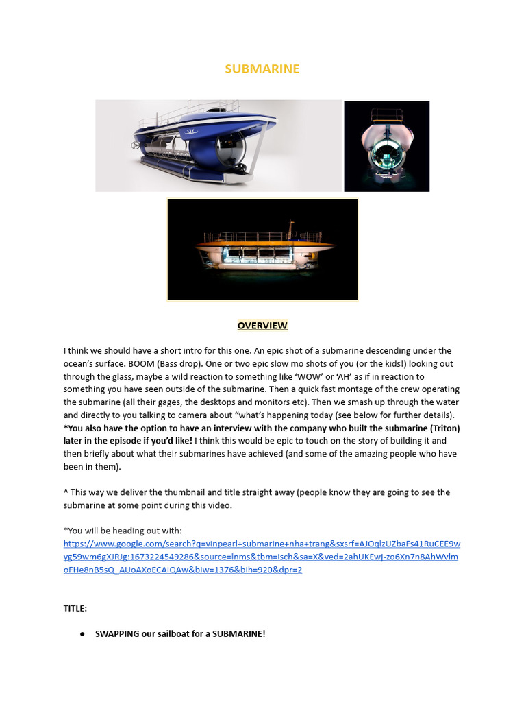 Exploring the Depths: Submarine Adventure | PDF | Submarines