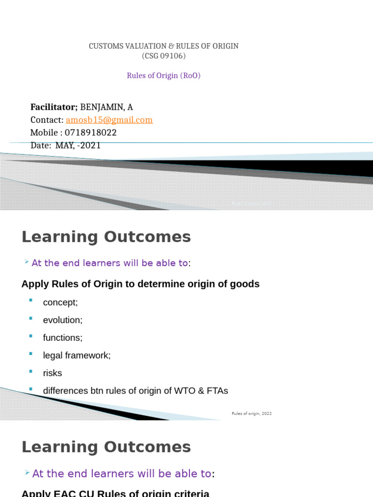 Understanding Rules of Origin in Trade | PDF | Most Favoured Nation ...