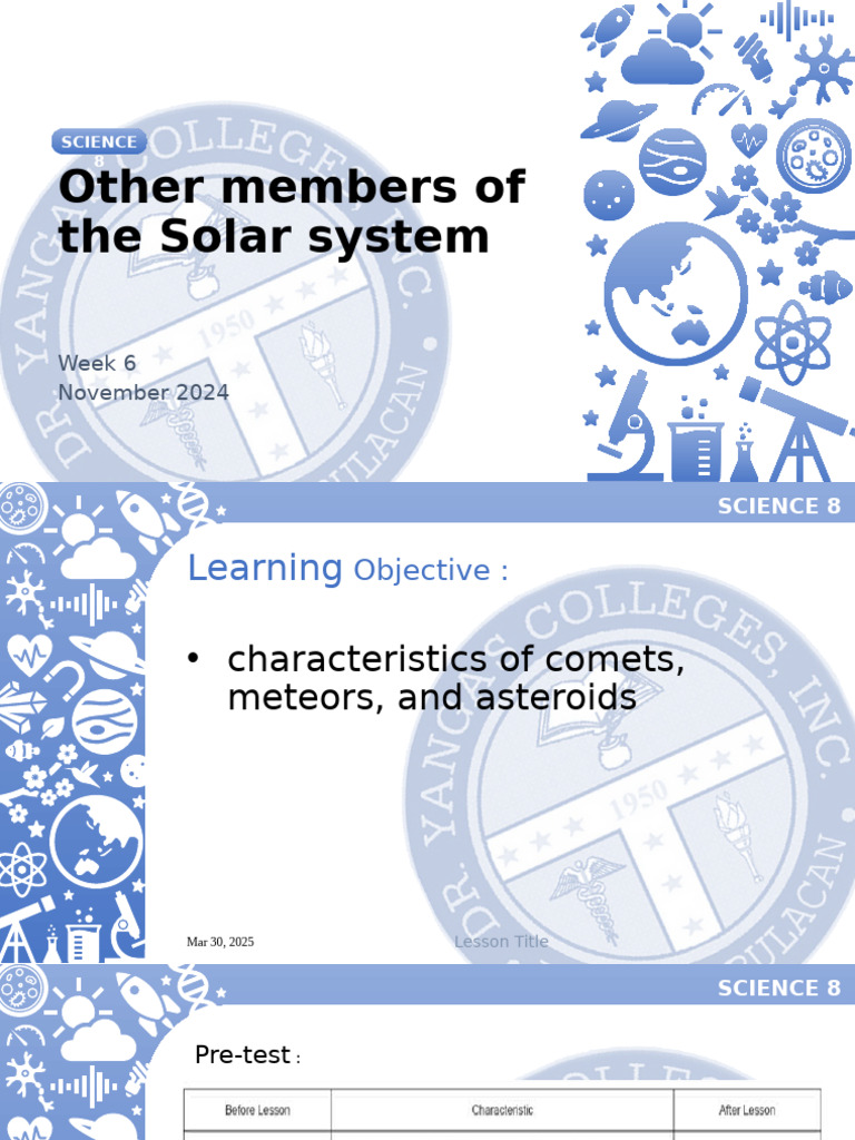 Week 5 Other Members of The Solar System | PDF