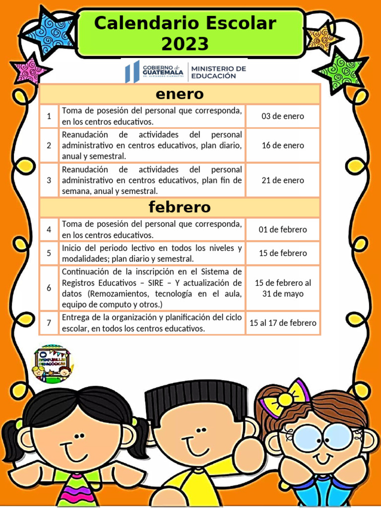 Calendario Escolar 2023: Fechas Clave | PDF | Escuelas