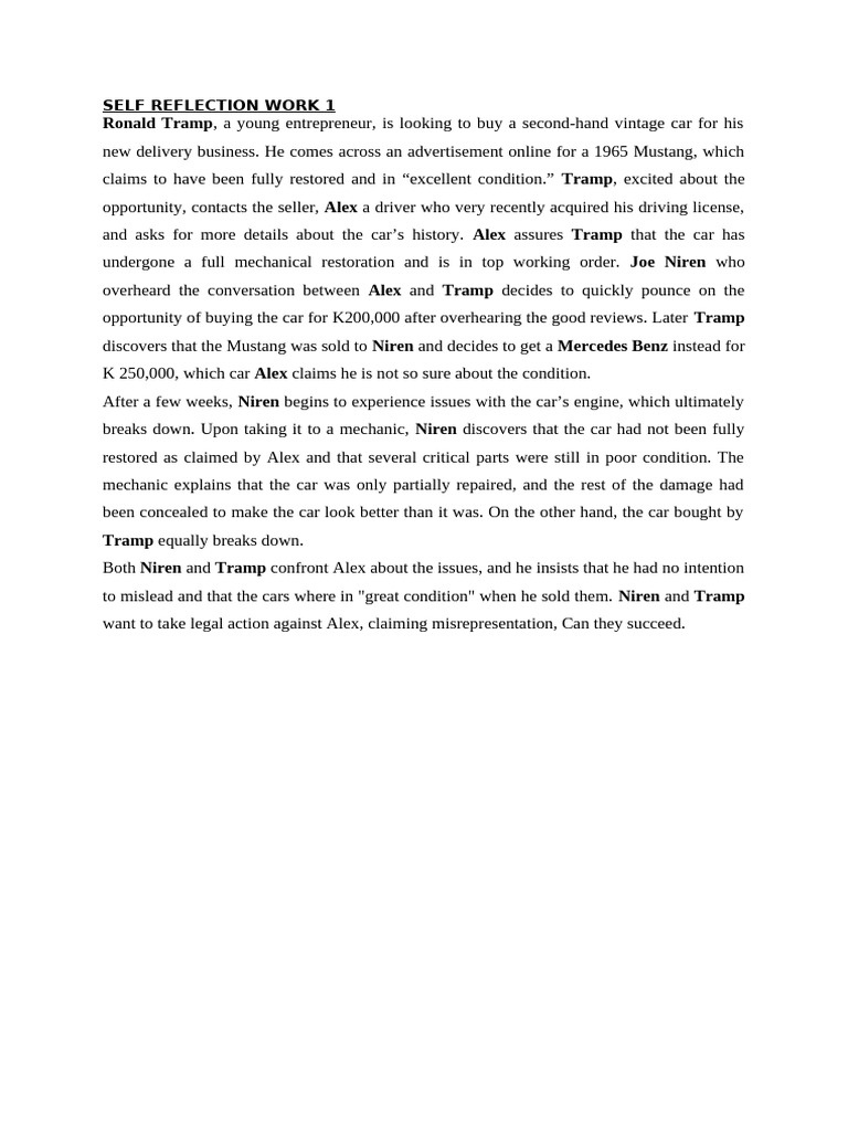 Individual Reflection-Contract 1 | PDF