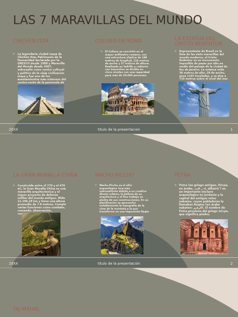Maravillas del Mundo: Chichén Itzá y más | PDF