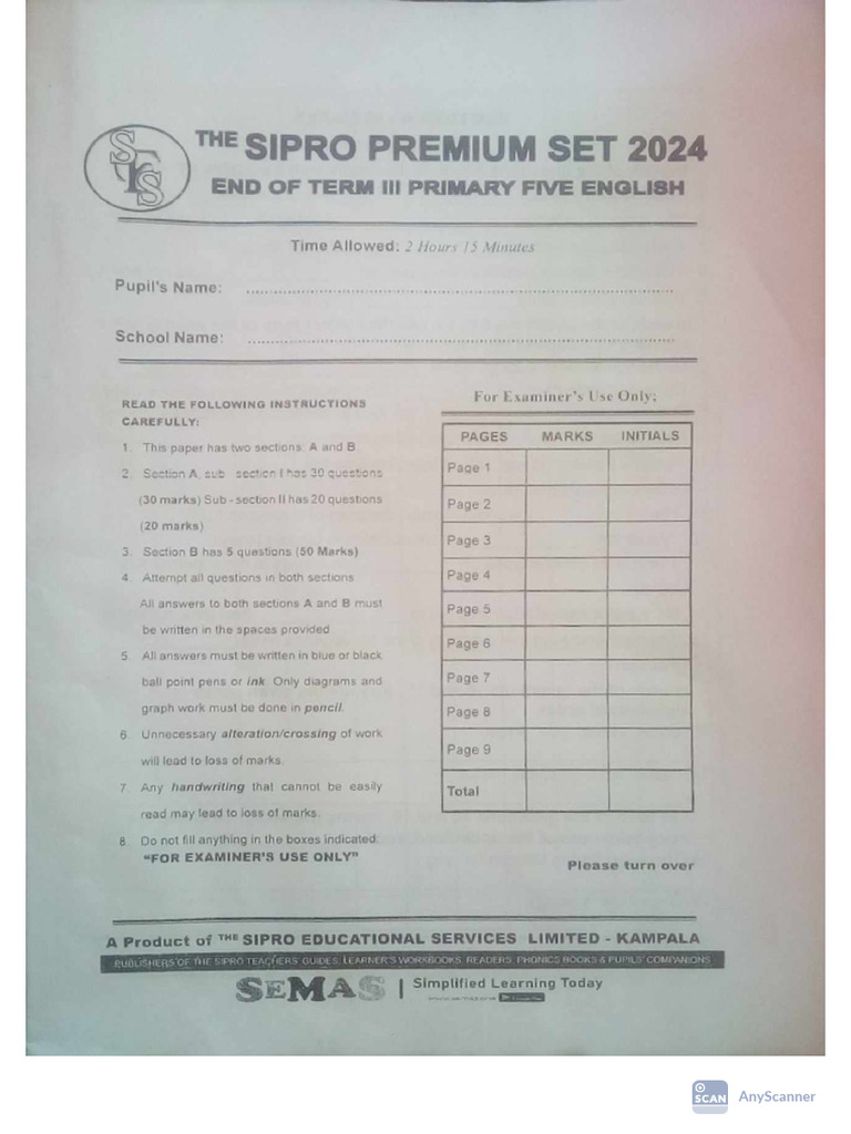 TR - Livingstone Sipro All Subjects Upper | PDF