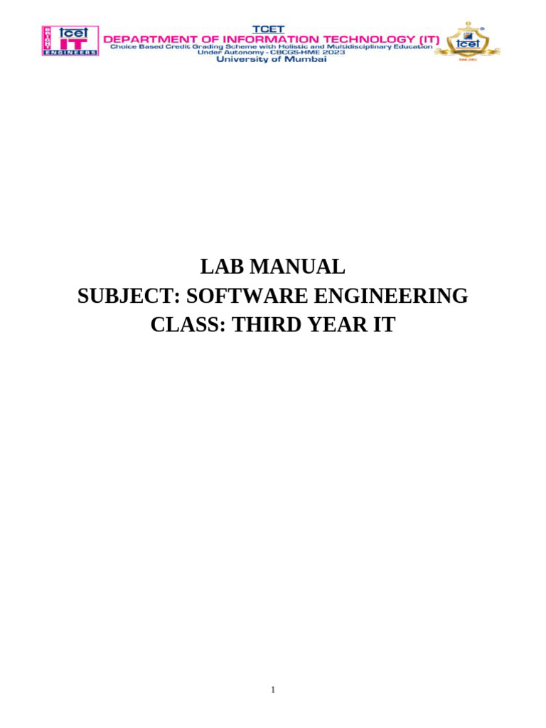 Final-Lab Manual-Software Engineering-18-12-2024 | PDF | Software Development Process | Risk