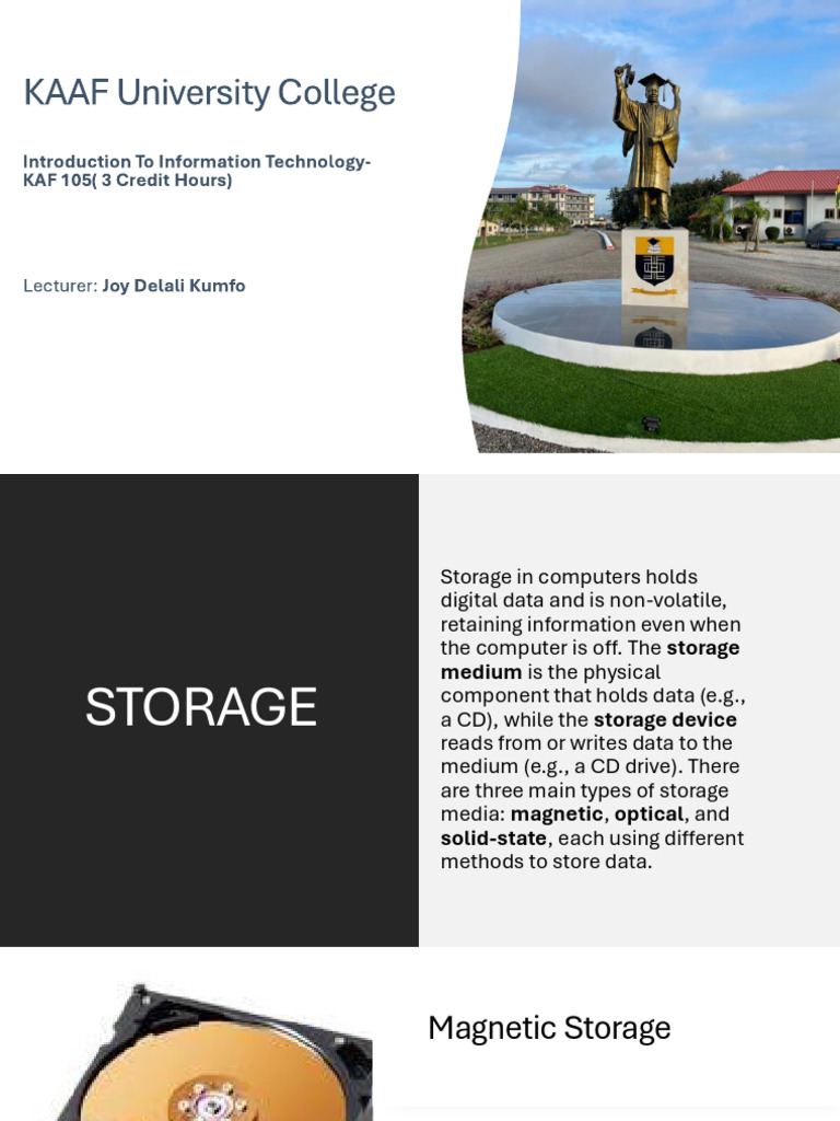 Lecture 7 - Storage Devices | PDF | Computer Data Storage | Solid State Drive