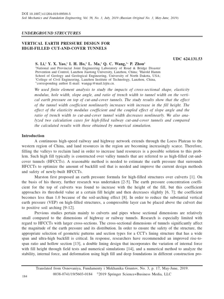 Li, S., Yao, Y. X., Ho, I. H., Ma, L., Wang, Q. C., & Zhou, P. (2019) | PDF | Slope | Elasticity ...