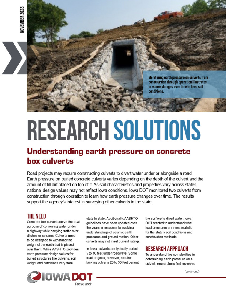 Iowa DOT Research Solutions - TR-776 - Concrete Box Culverts | PDF ...