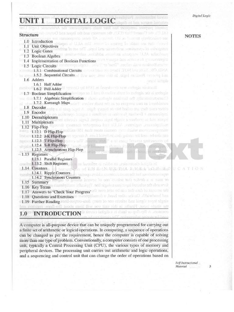 Unit-1 Digital Logic (E-next.in) | PDF