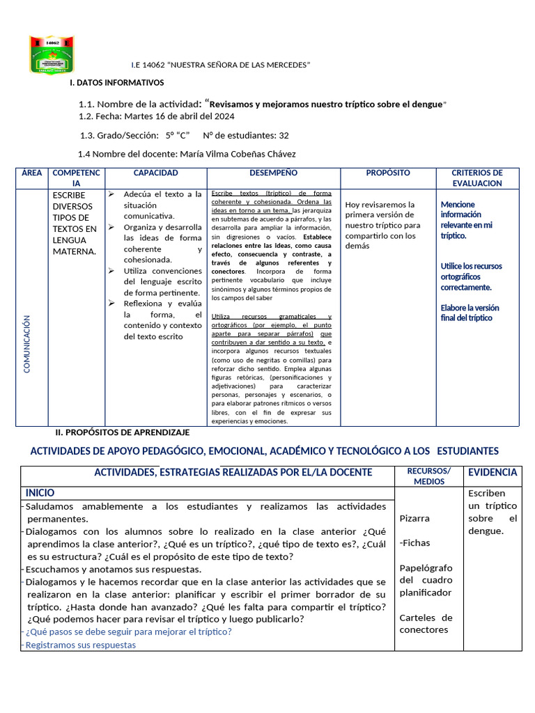Definición y mejora del tríptico | PDF