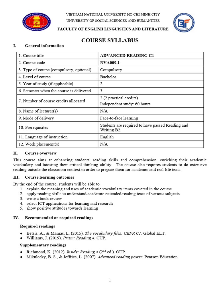 Advanced Reading C1 - 04.2023 | PDF | Lecture | Education Theory