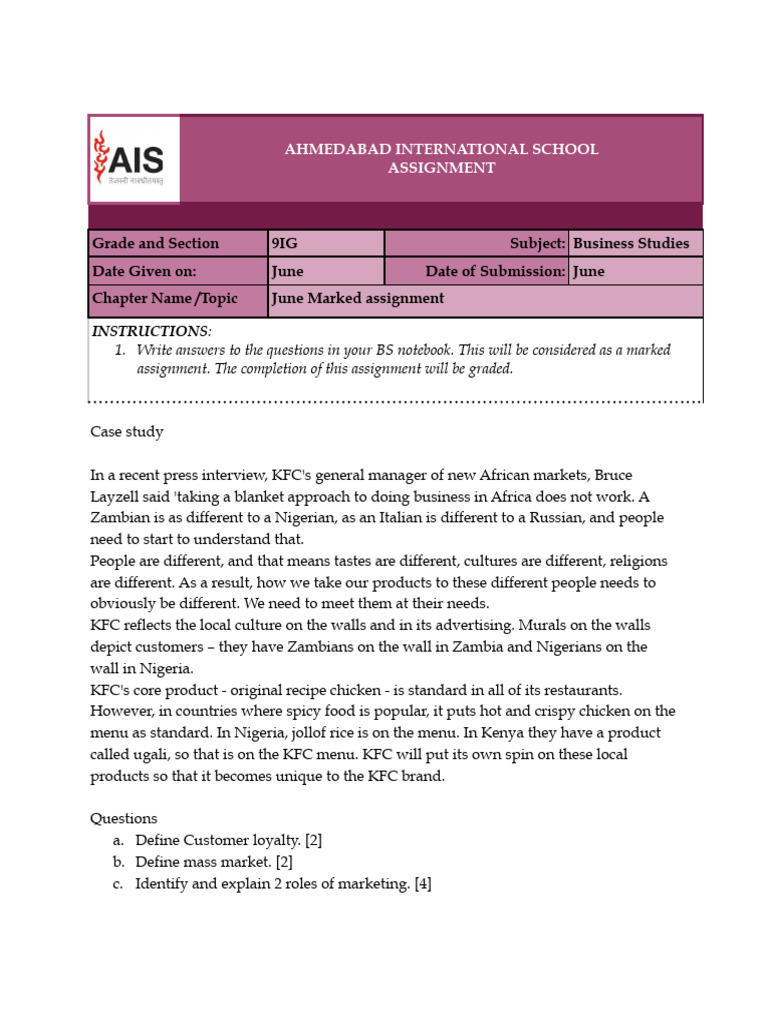 KFC's Market Segmentation Strategies | PDF