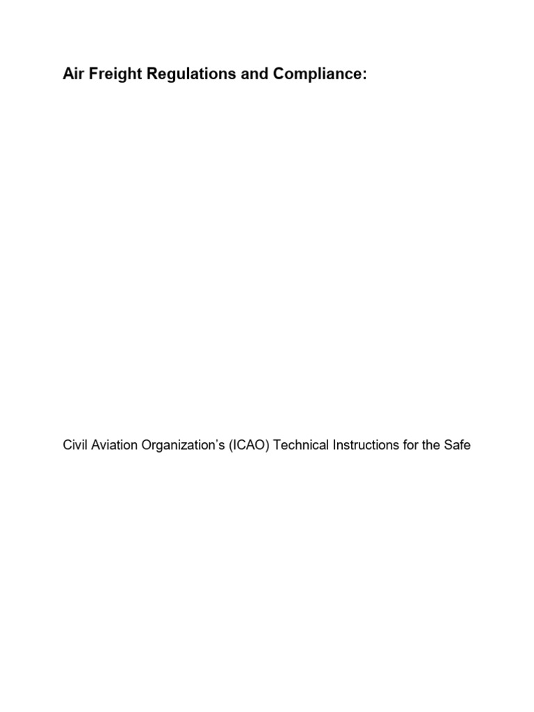 2.air Freight Regulations and Compliance | PDF
